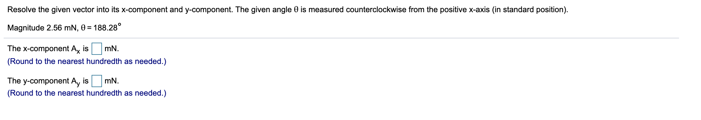 Solved Resolve the given vector into its x-component and | Chegg.com