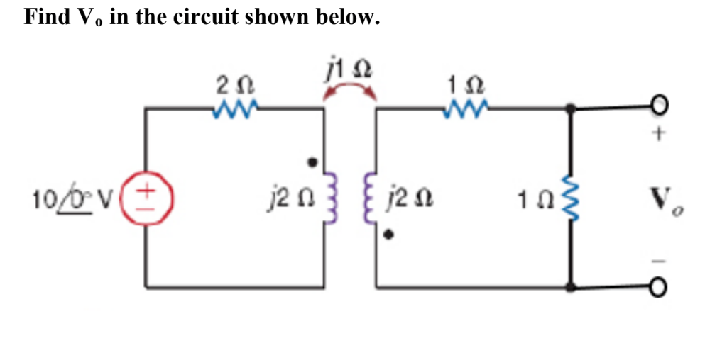 Solved Find Vo in the circuit shown below. ?? | Chegg.com