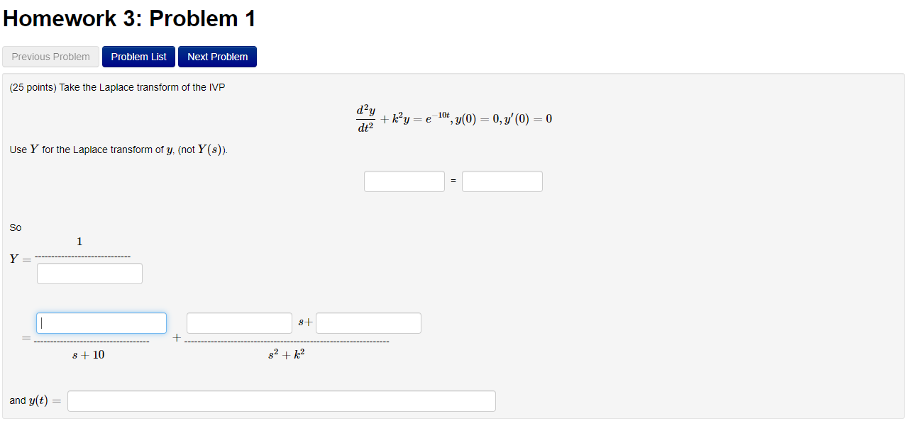 Solved Homework 3 Problem 1 Previous Problem Problem List 0577