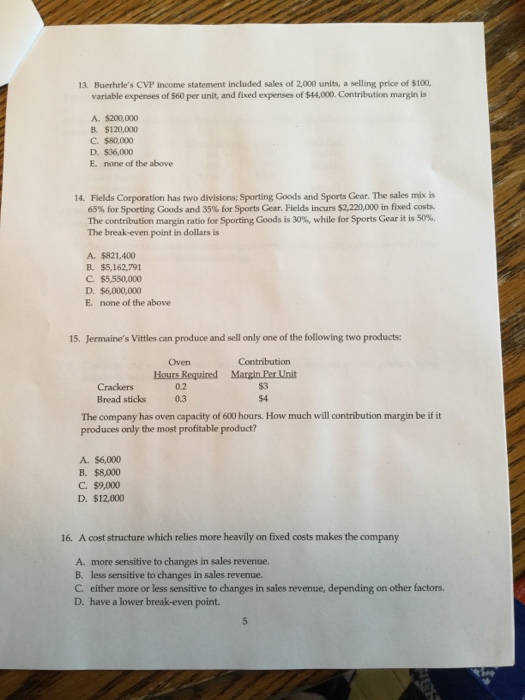 Solved Problem 1: Multiple-Choice Questions (48 points) | Chegg.com
