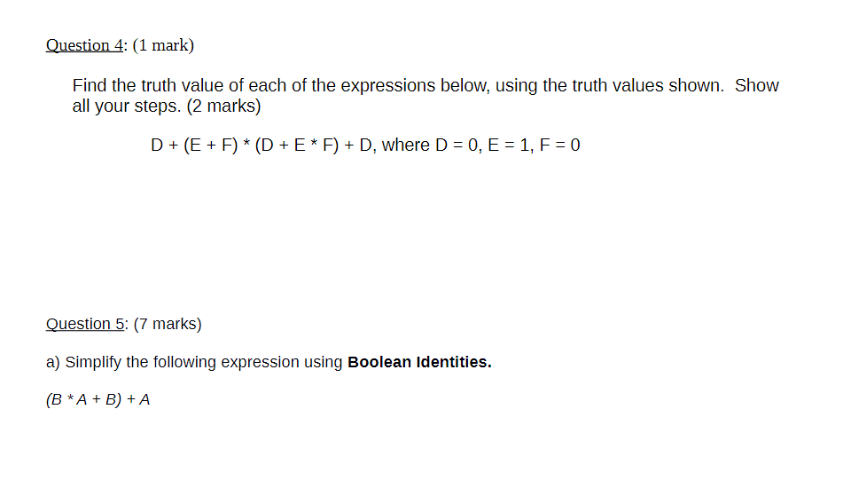 Solved Find the truth value of each of the expressions | Chegg.com