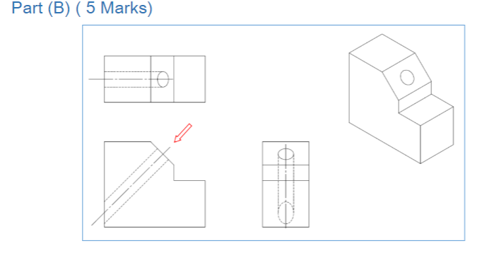 Solved Create Partial Auxiliary Views Of The Parts Given In 
