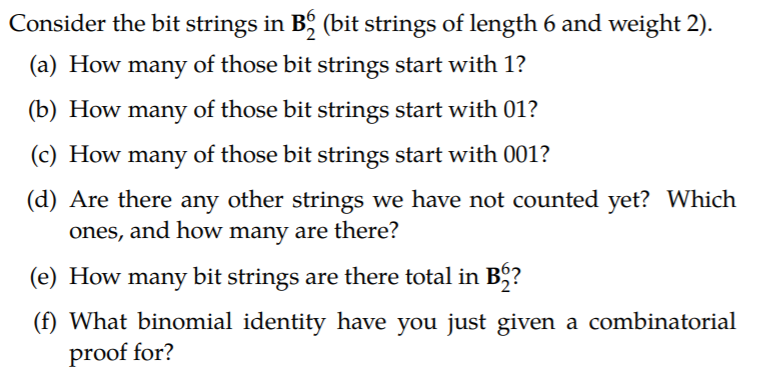 Solved Consider the bit strings in B5 (bit strings of length | Chegg.com Solved Consider the bit strings in B5 (bit strings of length | Chegg.com