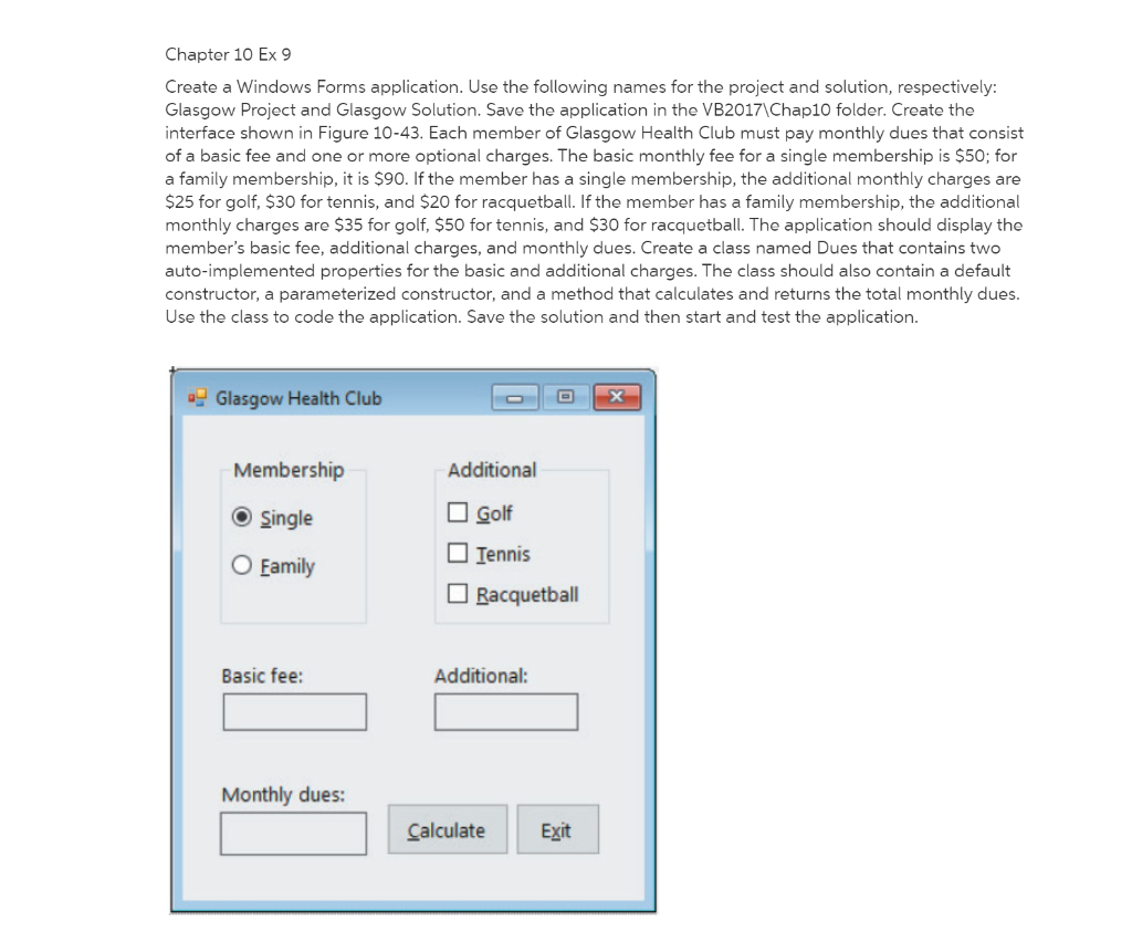 Solved Chapter 10 Ex 9 Create A Windows Forms Application 