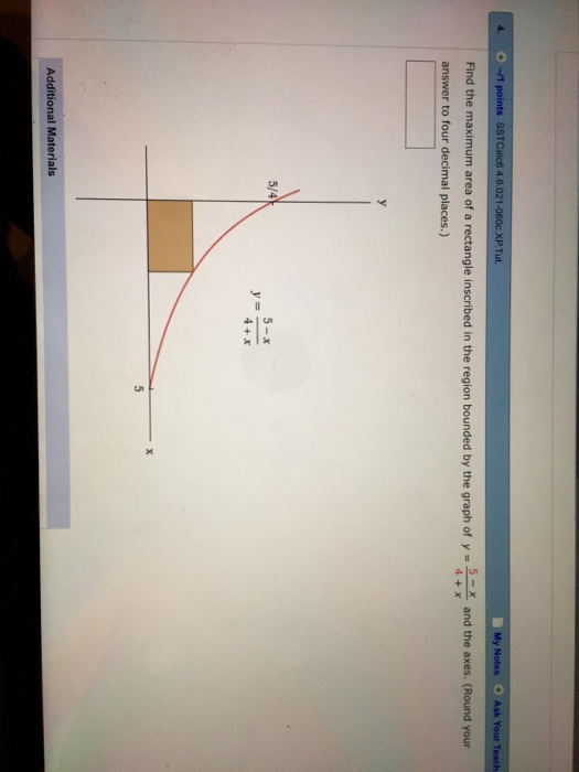 Solved Find the maximum area of the rectangle inscribed in | Chegg.com