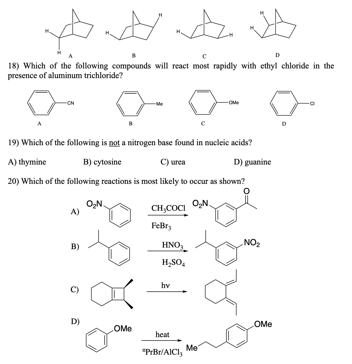 Solved Circle the best one 17) For the indicated protons, in | Chegg.com
