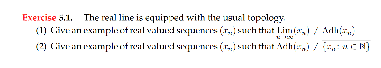 Solved Exercise 5.1. ﻿The real line is equipped with the | Chegg.com