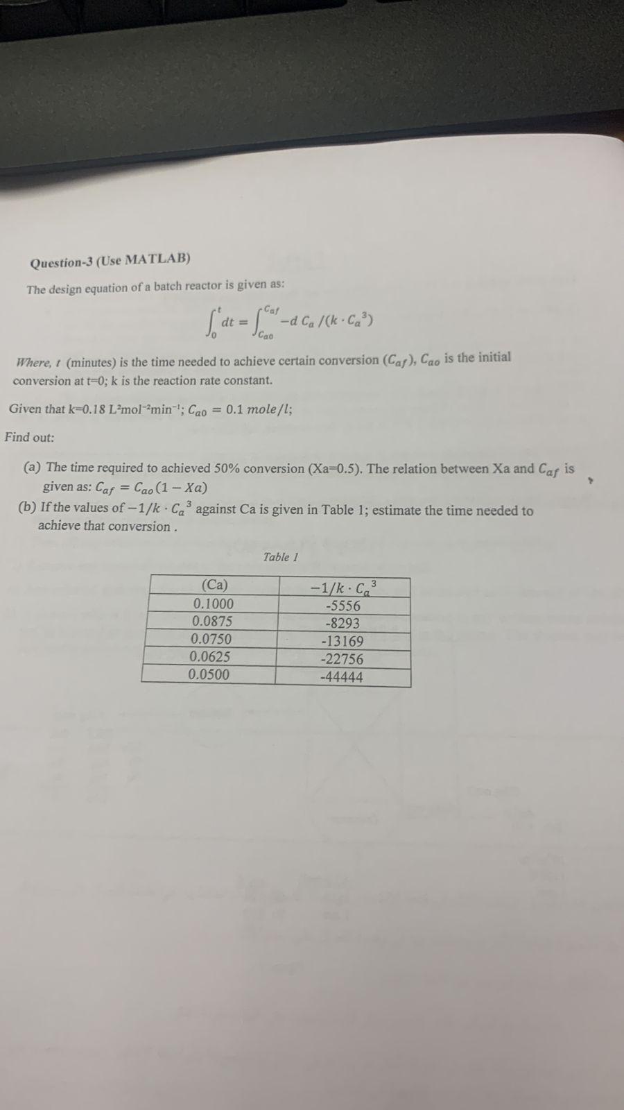 Solved THE MATLAB CODE IS NEEDED THE MATLAB CODE IS | Chegg.com