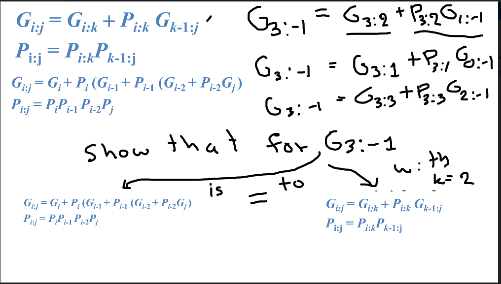 Solved Write G3:-1 in the form of Gi+Pi ( Gi-1 ....... Write | Chegg.com
