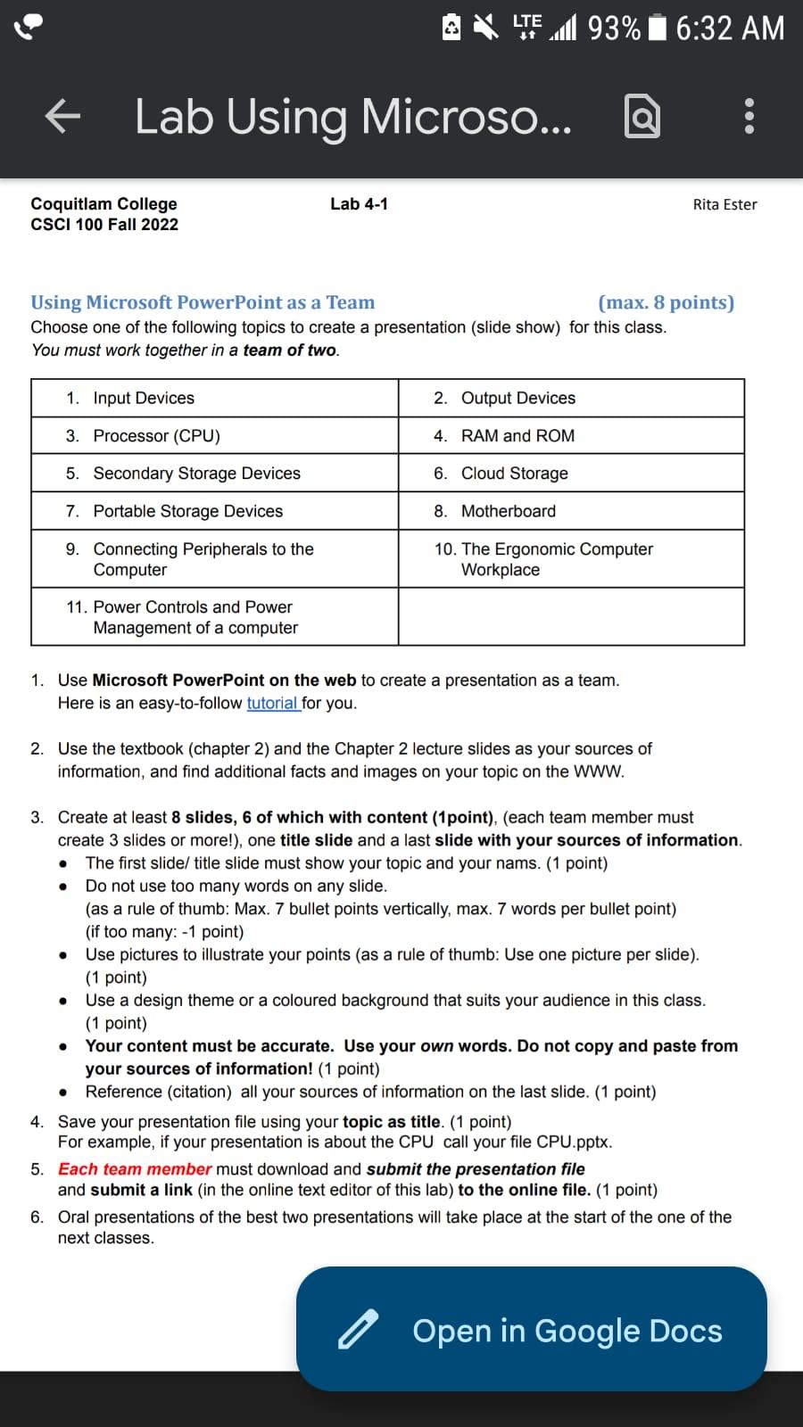 Solved Using Microsoft PowerPoint as a Team (max. 8 points) | Chegg.com Solved Using Microsoft PowerPoint as a Team (max. 8 points) | Chegg.com