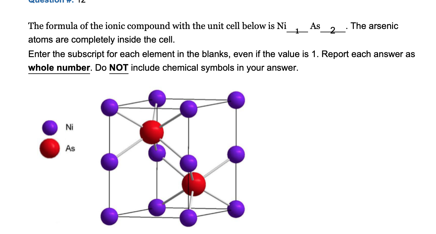 Solved The formula of the ionic compound with the unit cell | Chegg.com