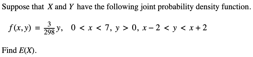 Solved Suppose that X and Y have the following joint | Chegg.com