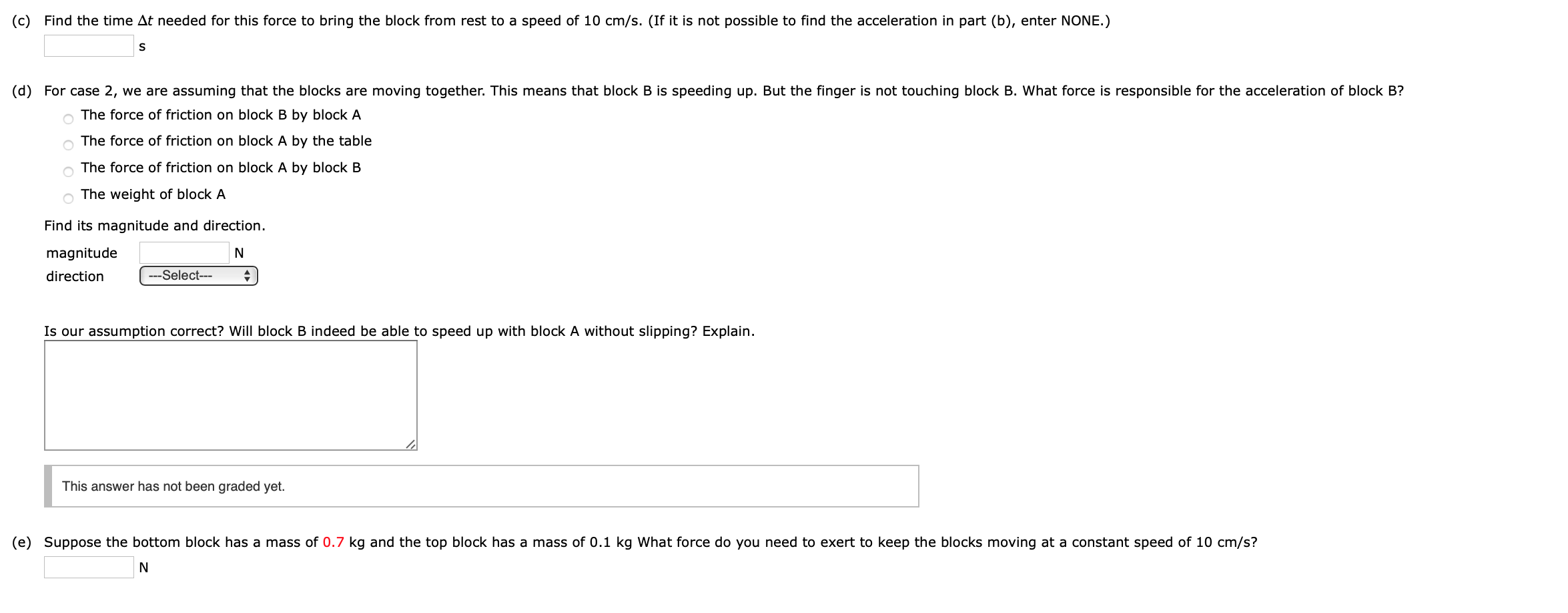 Solved Pushing a Block On a Block - Quantitative A heavy | Chegg.com