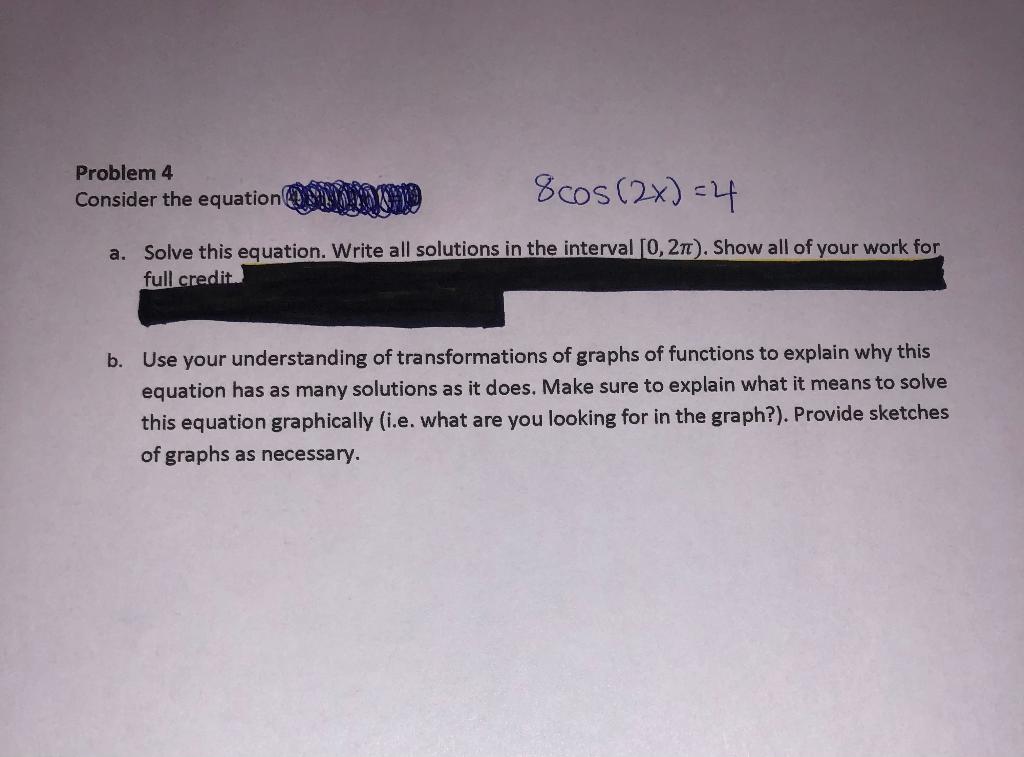 Solved Problem 4 Consider the equation SIM AVUSED 8 | Chegg.com