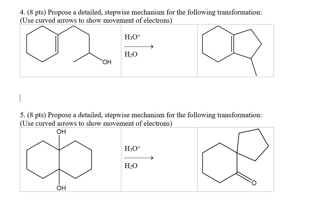 Solved 4. (8 pts) Propose a detailed, stepwise mechanism for | Chegg.com
