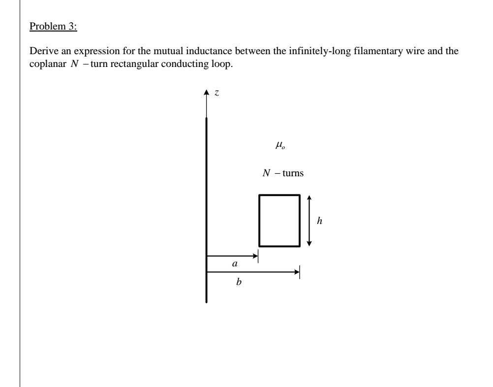 Solved Problem 3: Derive an expression for the mutual | Chegg.com