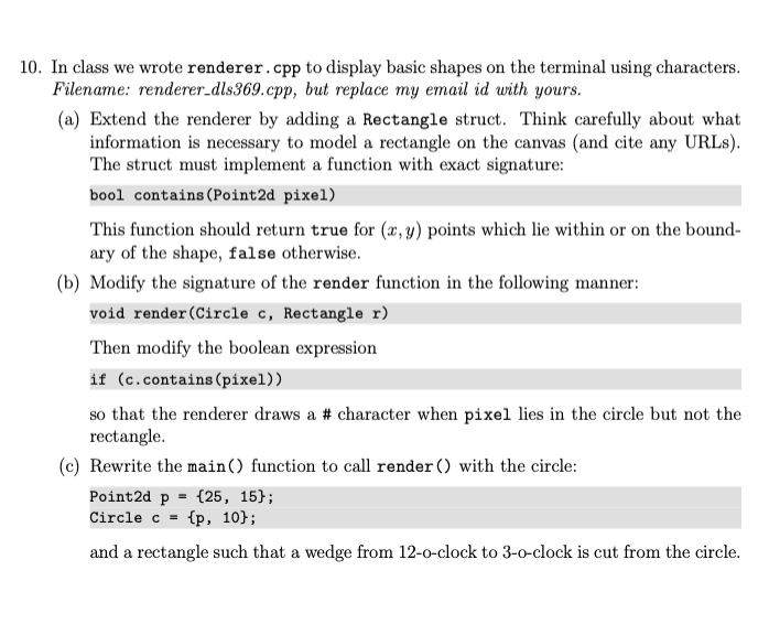 Solved 8. Suppose Shape is declared as follows: struct Shape | Chegg.com