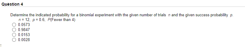 Solved Determine the indicated probability for a binomial | Chegg.com