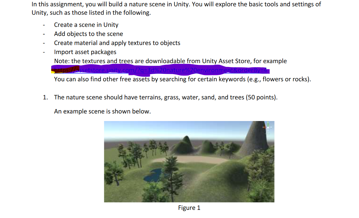 Solved In this assignment, you will build a nature scene in | Chegg.com