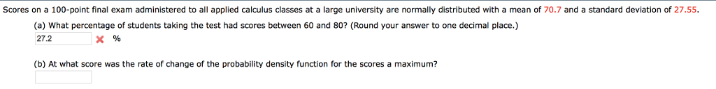 Solved Scores on a 100-point final exam administered to all | Chegg.com