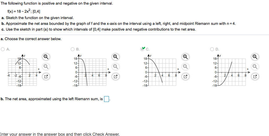 Solved The following function is positive and negative on | Chegg.com