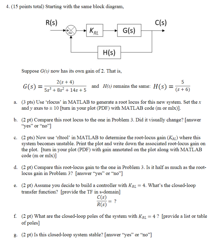 4. (15 points total) Starting with the same block | Chegg.com
