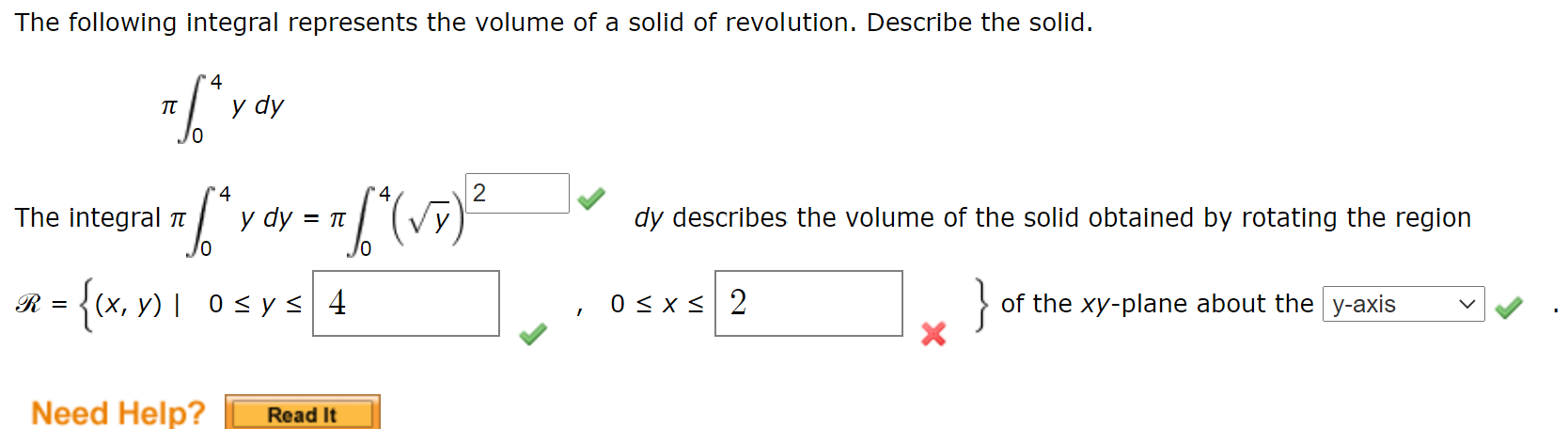 Solved The following integral represents the volume of a | Chegg.com