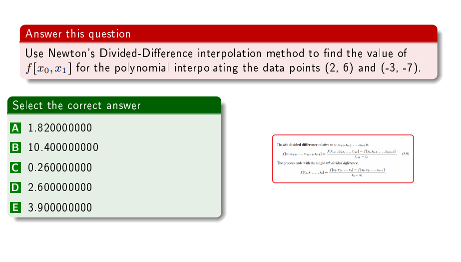 [Solved]: Answer this question Use Newton's Divided-Di