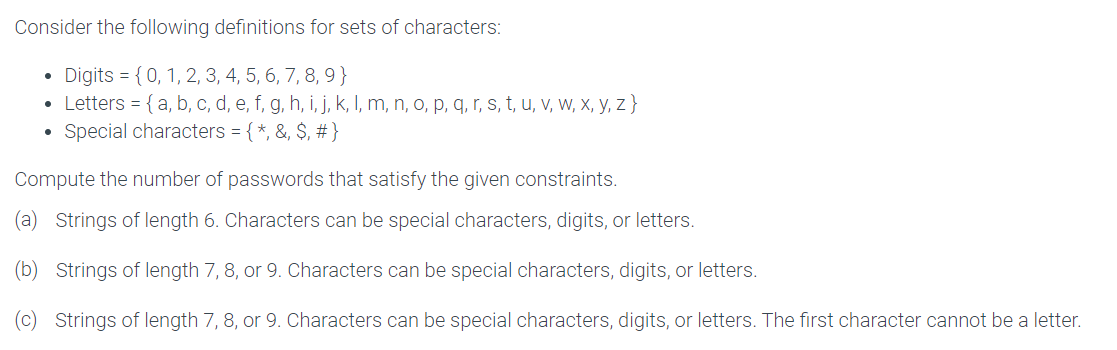 Solved Consider the following definitions for sets of | Chegg.com