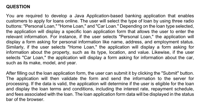Solved QUESTION You are required to develop a Java | Chegg.com