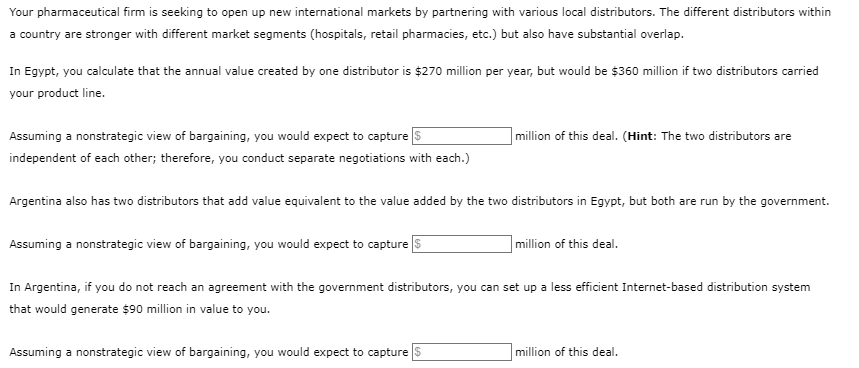 Solved Your pharmaceutical firm is seeking to open up new | Chegg.com