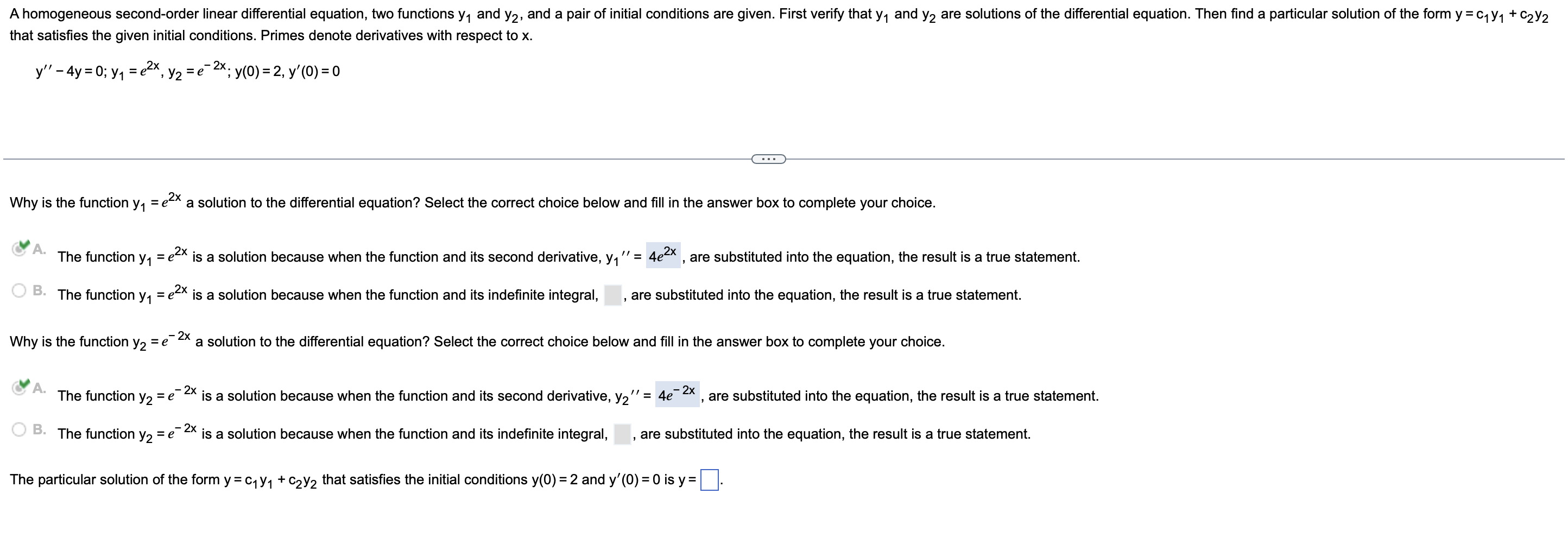 Solved that satisfies the given initial conditions. Primes | Chegg.com