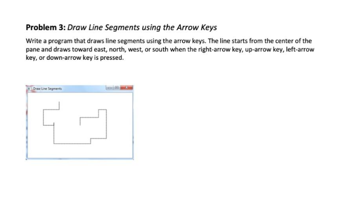 Solved Problem 3: Draw Line Segments using the Arrow Keys | Chegg.com