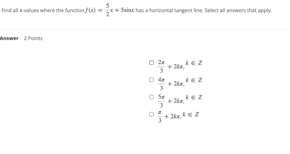 Solved Find all x-values where the function f(x) = 5 2x x + | Chegg.com