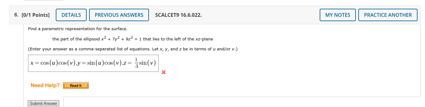 Solved Find a parametric representation for the surface. the | Chegg.com