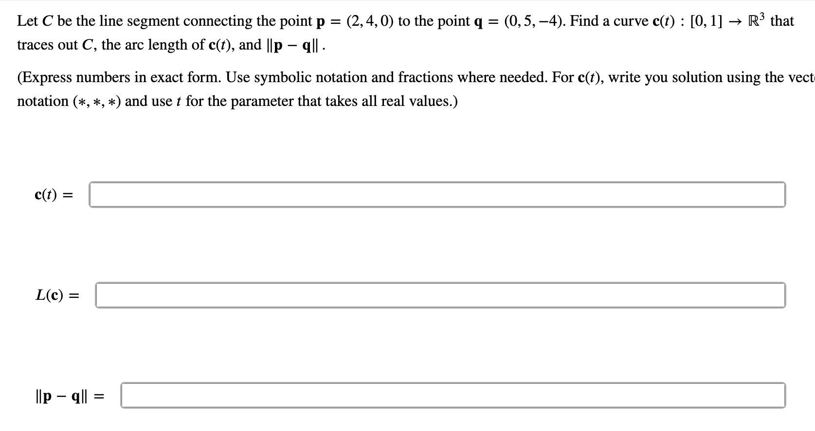Solved Let C ﻿be the line segment connecting the point | Chegg.com