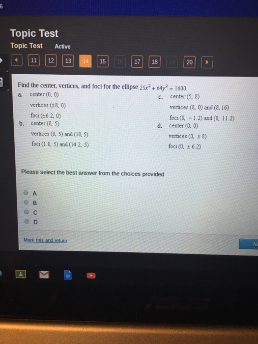 Solved Topic Test Topic Test Active 11 12 13 14 15 17 18 20 | Chegg.com