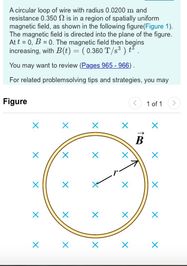 Solved A circular loop of wire with radius 0.0200 m and | Chegg.com