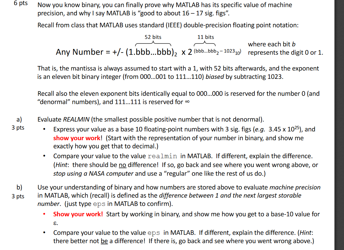 6 pts Now you know binary, you can finally prove why | Chegg.com