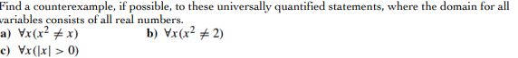 Solved Find a counterexample, if possible, to these | Chegg.com