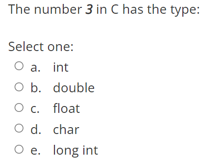 Solved In ANSI standard C a variable can be declared: Select | Chegg.com