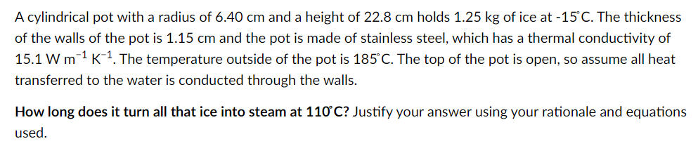 Solved A cylindrical pot with a radius of 6.40 cm and a | Chegg.com