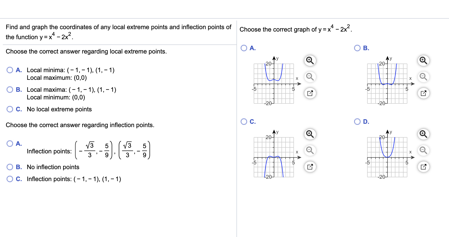 Solved Find and graph the coordinates of any local extreme | Chegg.com