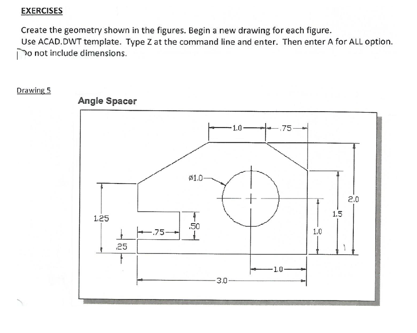 Solved EXERCISES Create the geometry shown in the figures. | Chegg.com
