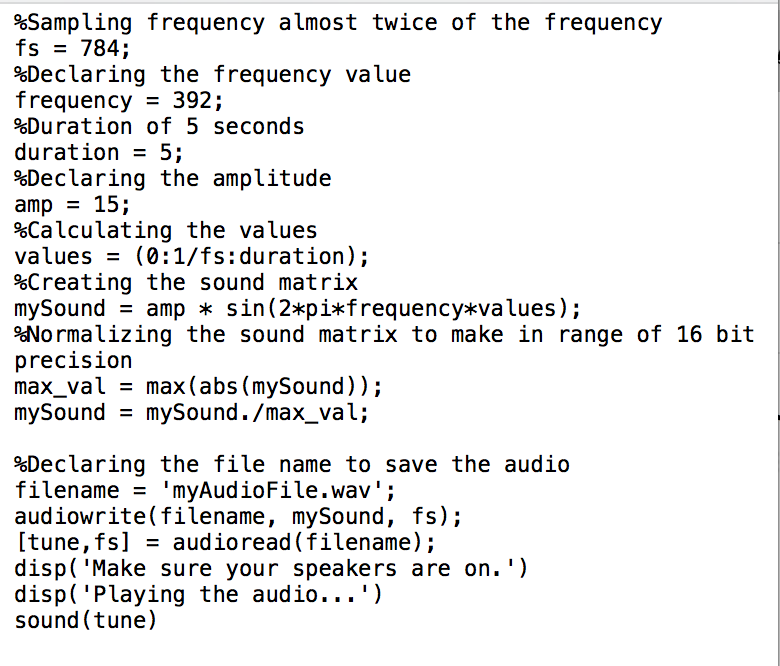 Solved 5. Add noise to the sound signal. Write a function | Chegg.com