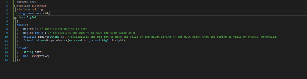 Modify your Bigint class so that we can use the +, | Chegg.com