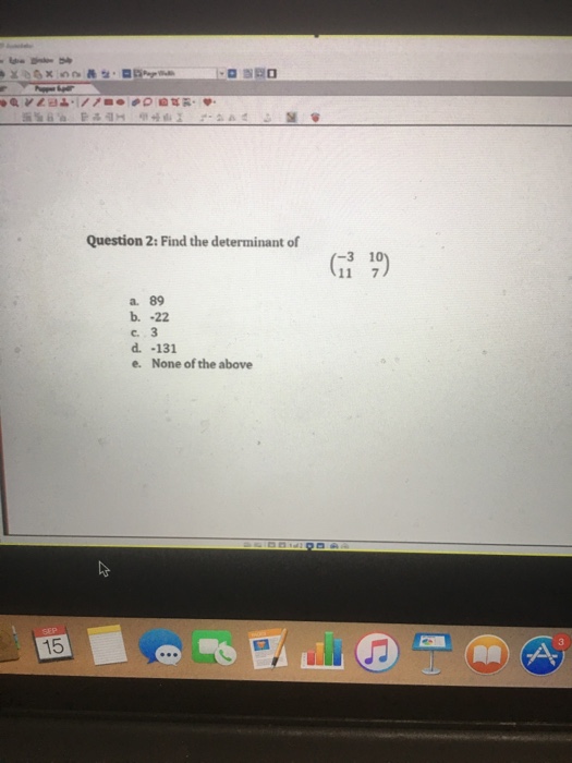 Solved 口当回。 Question 1: Given the following matrices, | Chegg.com