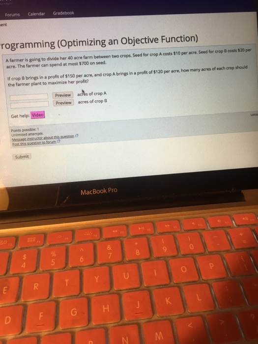Solved Forums Calendar Gradebook ent rogramming (Optimizing | Chegg.com