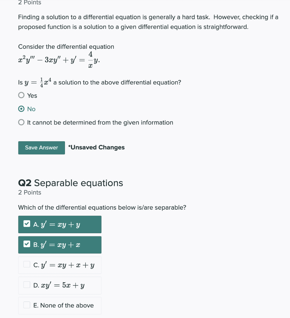 Solved Finding a solution to a differential equation is | Chegg.com