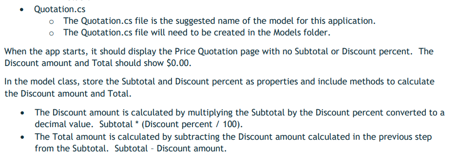 Solved Specifications You may either start a new ASP.NET | Chegg.com